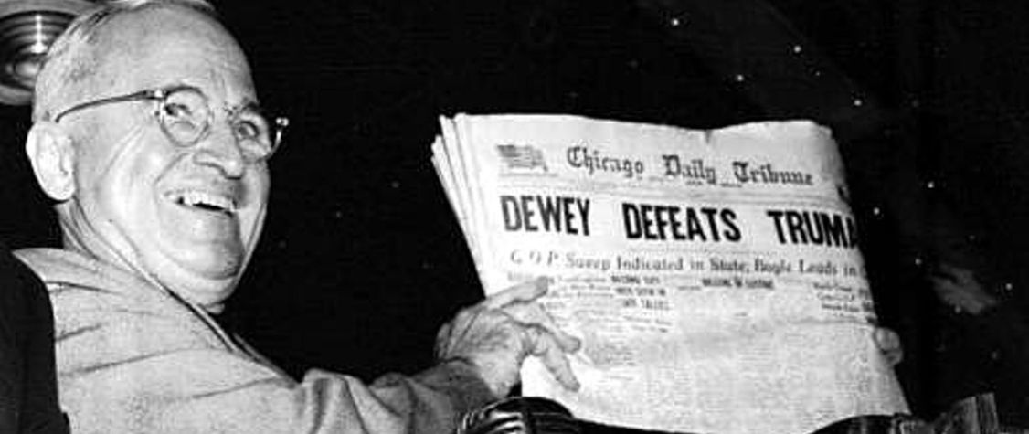On This Day: Infamous "Dewey Defeats Truman" Newspaper Hits Newsstands