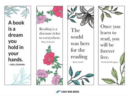 14 Free Printable Bookmarks to Brighten Up Your Books
